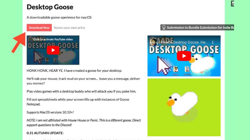 5 phút có ngay chú vịt quậy phá Goose Desktop viral trên TikTok