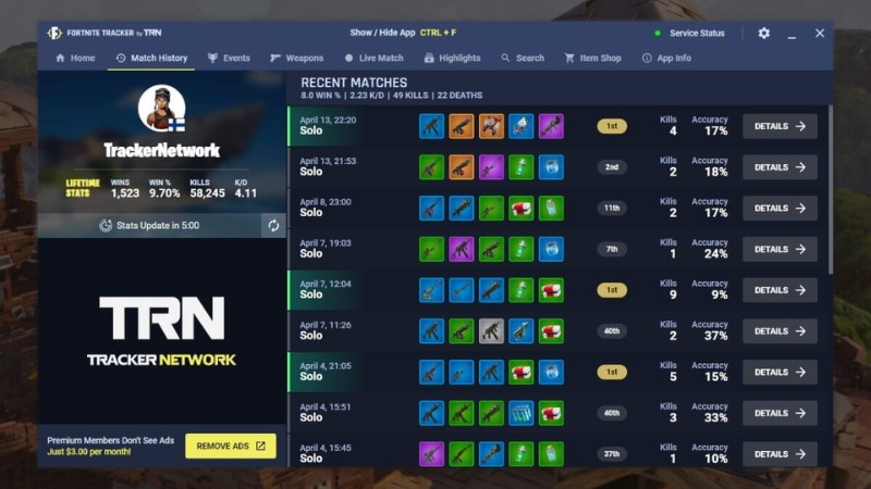 Nâng cấp trải nghiệm chơi game của bạn với Fortnite Tracker