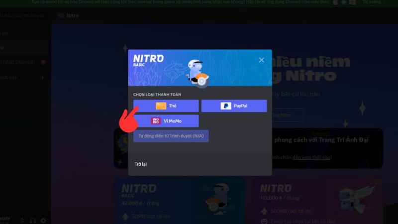 Hướng dẫn về Nitro và nạp Nitro để sử dụng tiện ích trên Discord