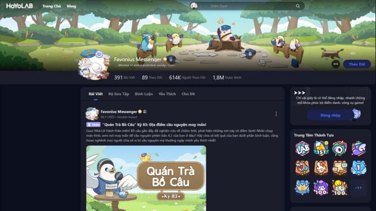 HoYoLAB - Ứng dụng mạng xã hội: Cộng đồng, kết nối với bạn bè