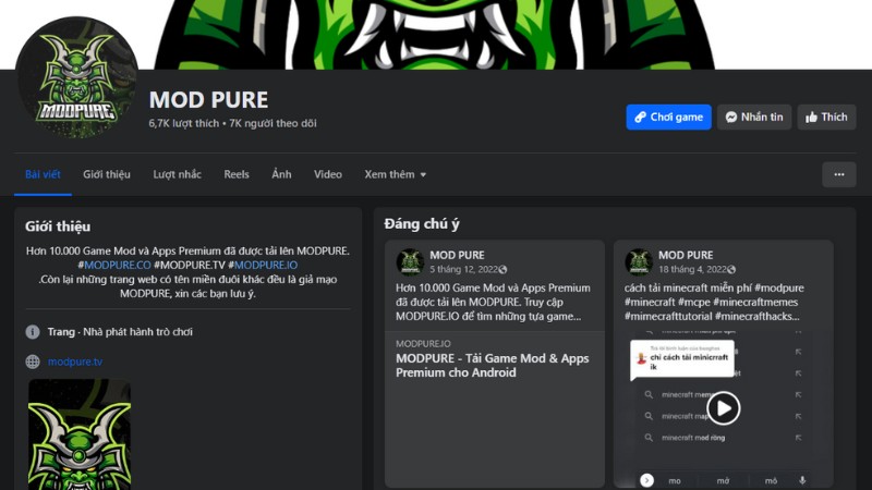 MODPURE - Tải Game App Mod Apk miễn phí cho Android