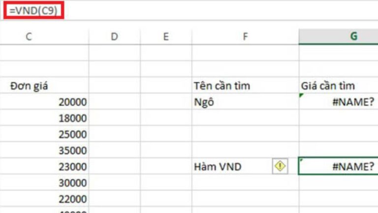 Lỗi NAME trong Excel là gì? Nguyên nhân và cách khắc phục