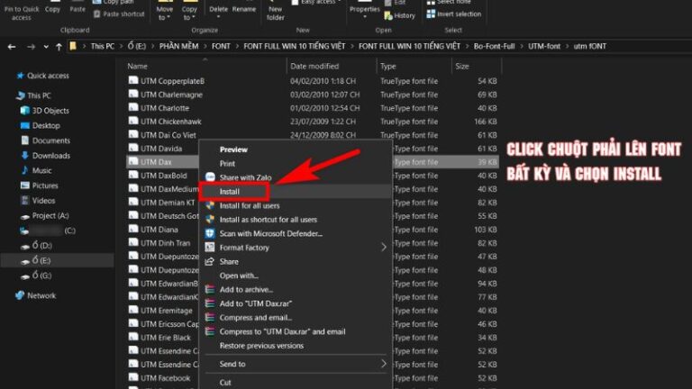 Tải Font Full, Download Font tiếng việt đầy đủ cho máy tính