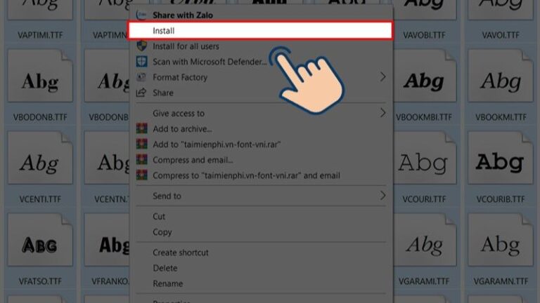 Tải Font Full, Download Font tiếng việt đầy đủ cho máy tính