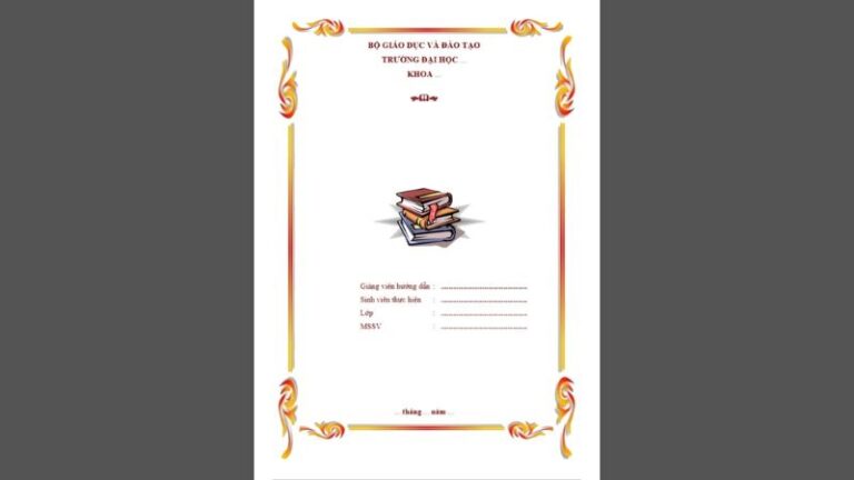 Tổng hợp 50 mẫu bìa Word đẹp và cách tải khung bìa Word