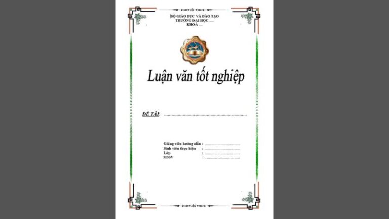 Tổng hợp 50 mẫu bìa Word đẹp và cách tải khung bìa Word
