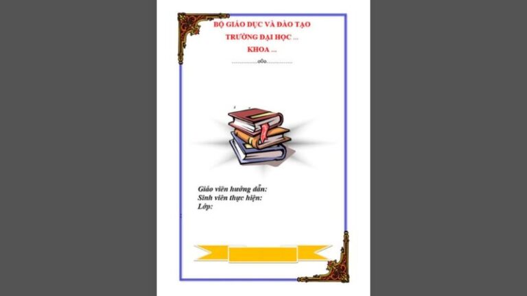 Tổng hợp 50 mẫu bìa Word đẹp và cách tải khung bìa Word