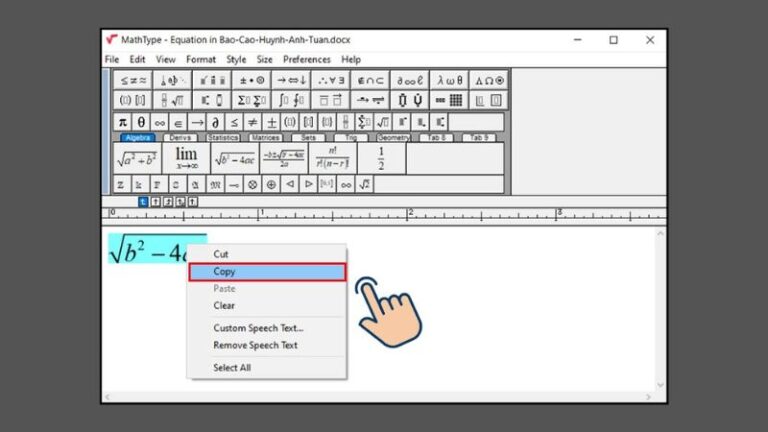 Tải MathType - Phần mềm soạn thảo công thức toán học