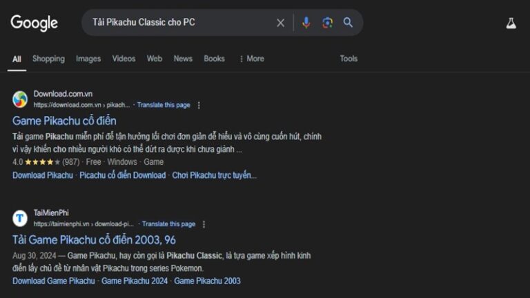 Tải Pikachu Classic - Game nối thú cổ điển
