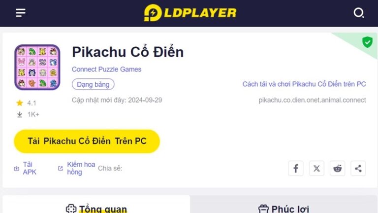 Tải Pikachu Classic - Game nối thú cổ điển