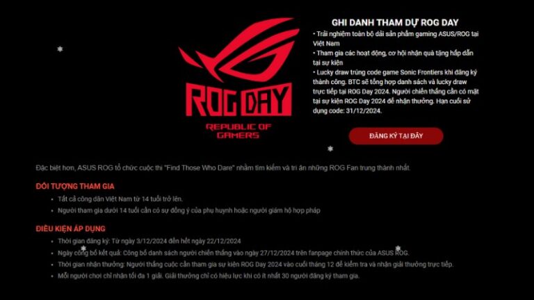 Sự kiện ROG Day trở lại: Ngày hội của game thủ đích thực