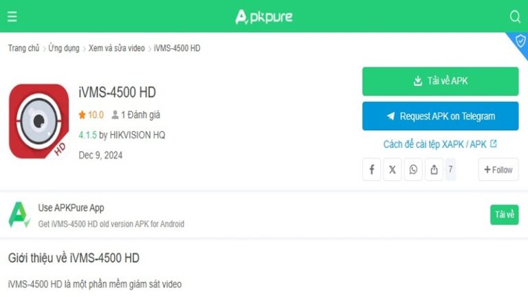 Tải iVMS 4500 - Ứng dụng xem camera HIKVISION