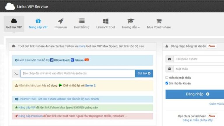 TOP 6 trang web Get Link Fshare giúp tải nhanh Fshare