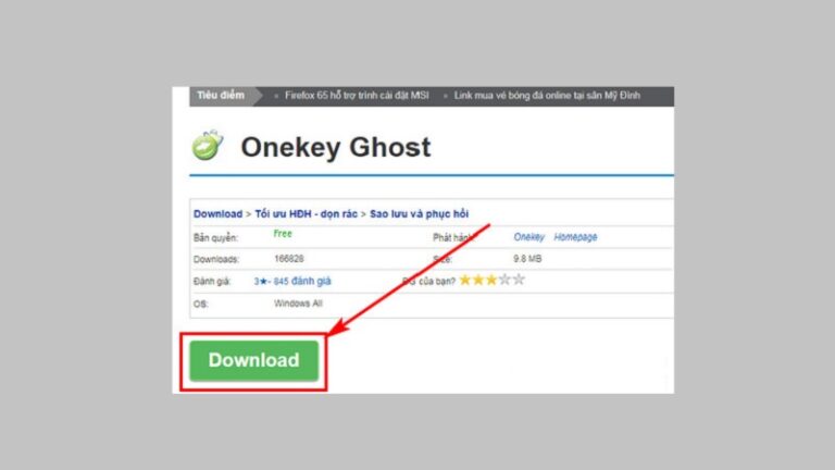 Tải Onekey Ghost mới nhất cho máy tính Win 7, Win 10