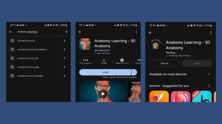Tải phần mềm Anatomy Learning mới nhất