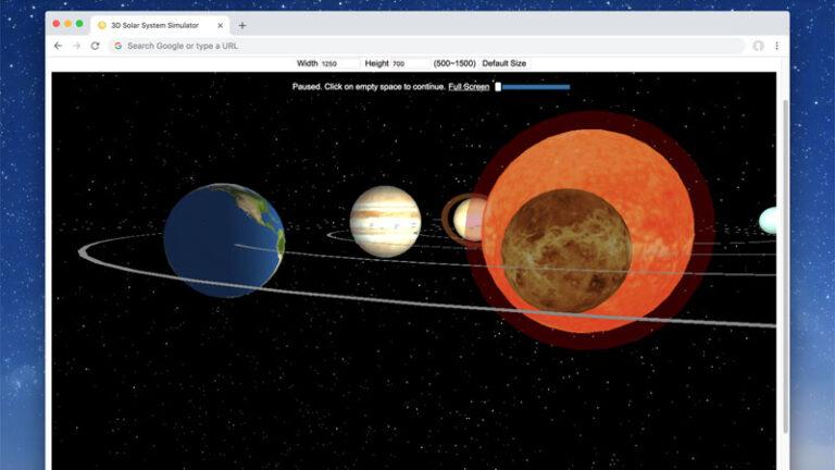 Solar System 3D Simulator Mô phỏng hệ Mặt Trời