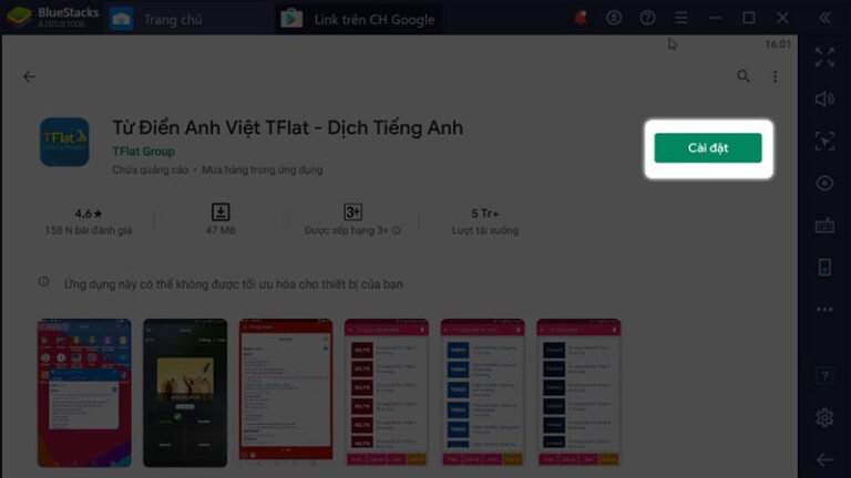 Hướng dẫn download từ điển TFlat online cho máy tính