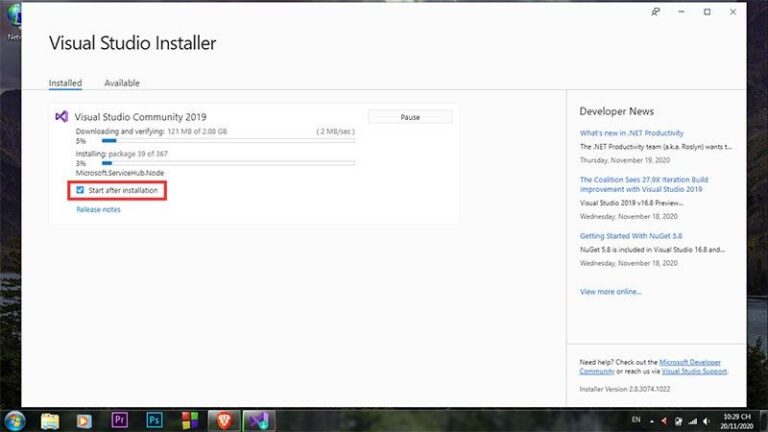 Cách tải và cài đặt Microsoft Visual Studio 2019 trên Windows