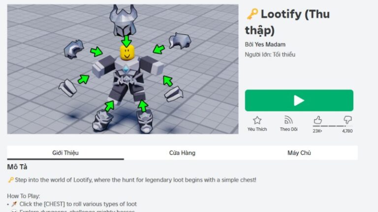 Danh sách code Lootify Roblox mới nhất 10/2025