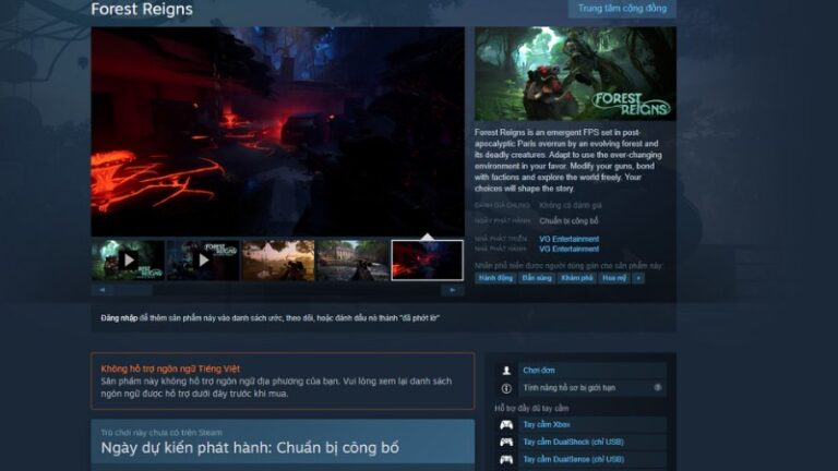 Forest Reigns game bắn súng sinh tồn ở Paris hậu tận thế