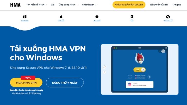 Tải HMA VPN Proxy & Bảo mật WiFi