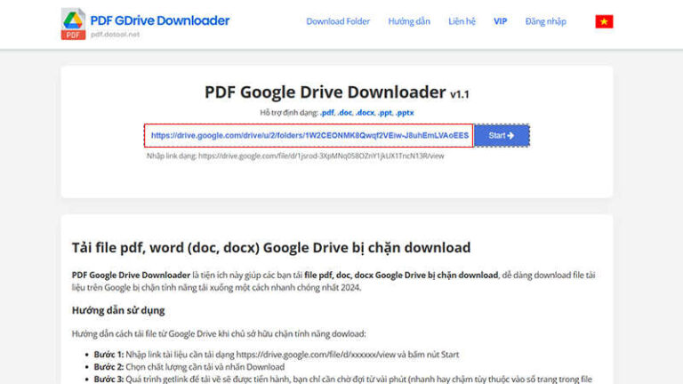 Cách tải file PDF bị chặn trên Google Drive