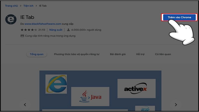 Hướng dẫn tải IE Tab cho Google Chrome chi tiết