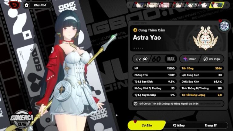 Zenless Zone Zero: Hướng dẫn chi tiết cách build Astra Yao