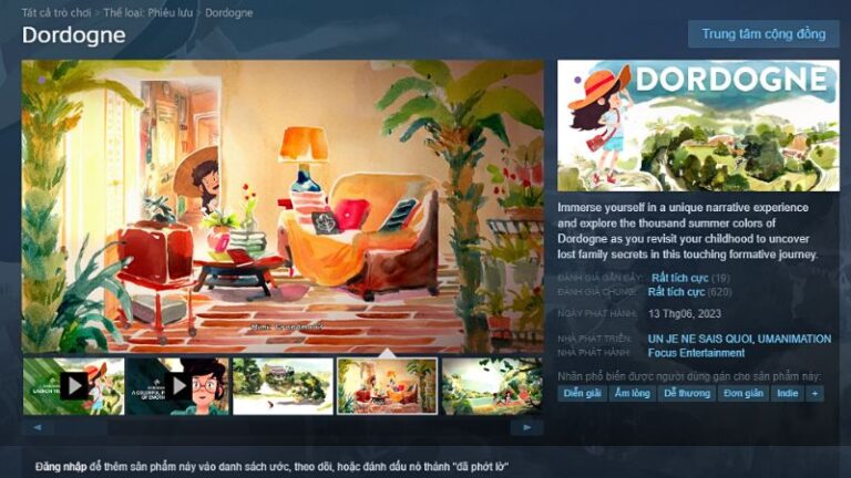 Dordogne game: Trò chơi phiêu lưu nhẹ nhàng, đồ họa siêu đẹp