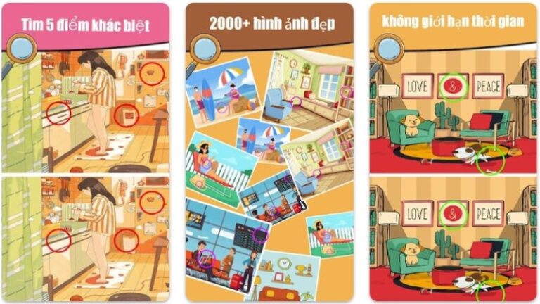 Top 5+ game tìm điểm khác nhau thú vị nhất 2025