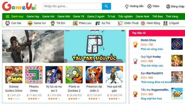 Top 10+ trang web chơi game miễn phí phổ biến nhất 2025