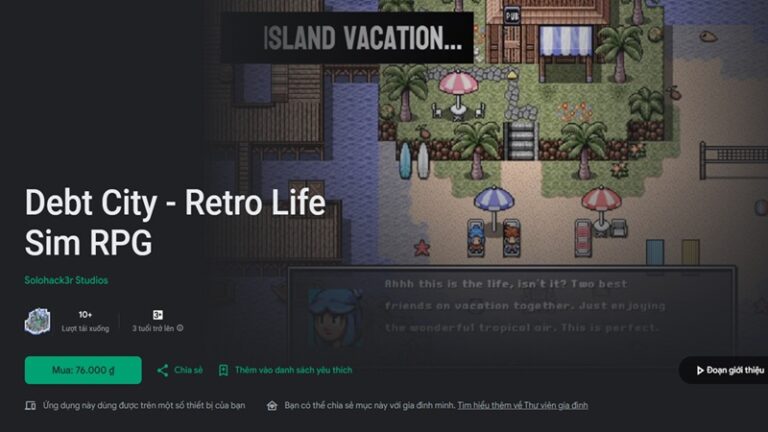 Debt City - Retro Life Sim RPG: Game giả lập sống trong nợ nần