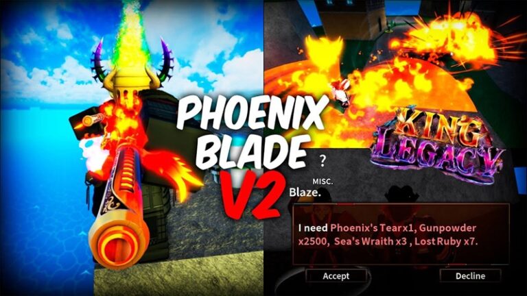 Cách lấy Phoenix Blade V2 King Legacy đơn giản nhất