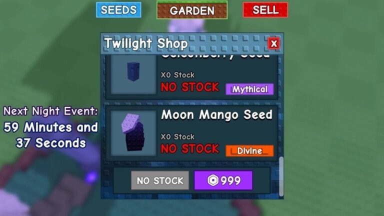 Grow a Garden: Cách sở hữu Moon Mango nhanh chóng