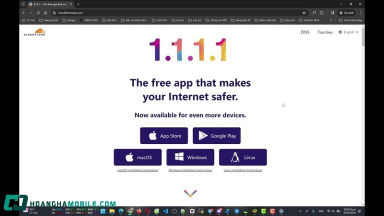 Hướng dẫn cách tải VPN 1.1.1.1 cho PC để truy cập web bị chặn