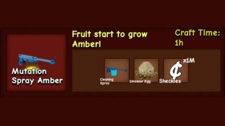 Grow a Garden: Hướng dẫn chế tạo Amber Mutation Spray cực dễ