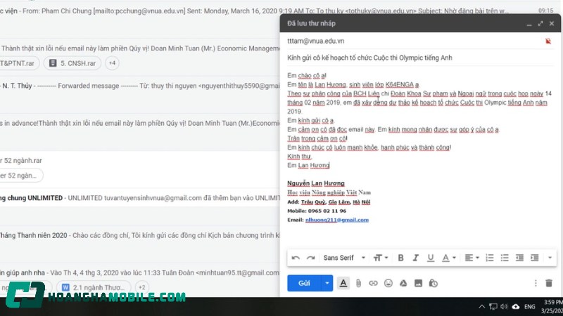 Cách gửi Mail đơn giản trên điện thoại và máy tính cho người mới
