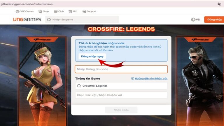 Giftcode VNG mới 2026 - Code Crossfire Legends, các game hot