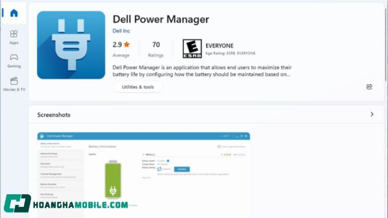 Dell Power Manager là gì? Tính năng, cài đặt và lỗi thường gặp